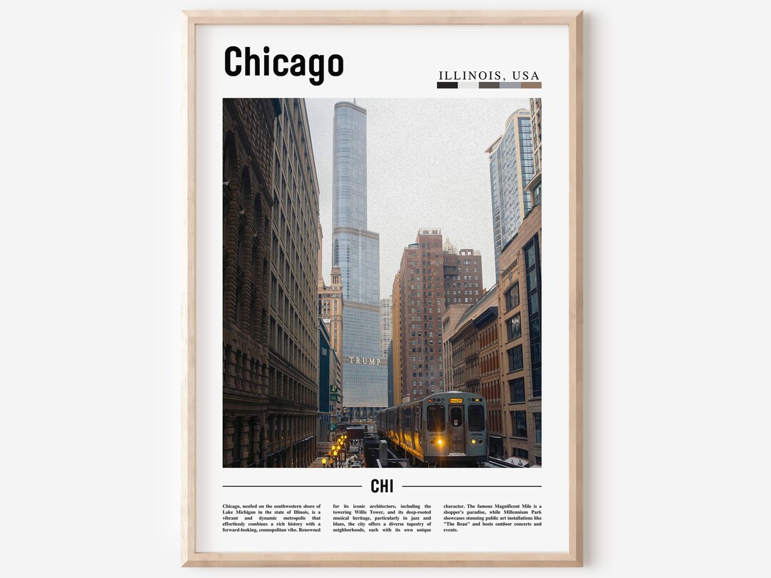 Chicago Print, Chicago Poster, Chicago Wall Art, United States Photo ...