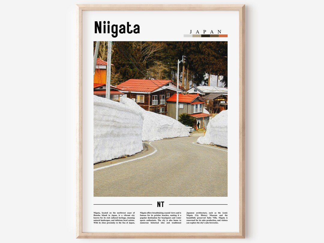 Niigata Poster, Niigata Print, Niigata Wall Art, Asia Print, Asia ...