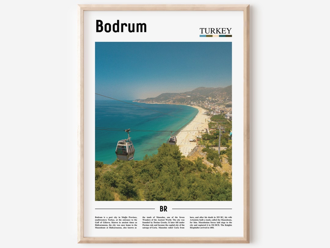Bodrum Print, Bodrum Poster, Bodrum Wall Art, Oil Painting Poster ...
