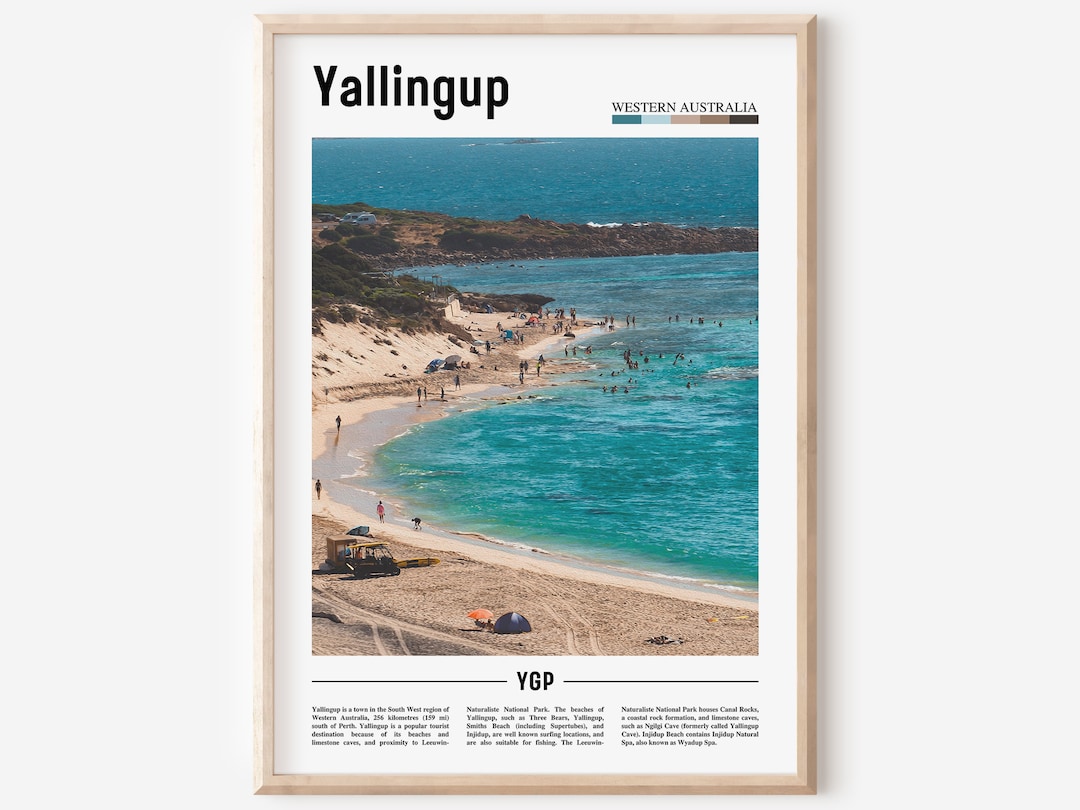 Yallingup Print, Yallingup Poster, Yallingup Wall Art, Minimal Travel ...