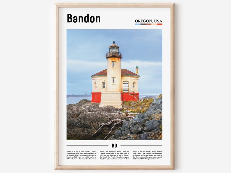 Bandon Print, Bandon Poster, Bandon Wall Art, United States Photo ...