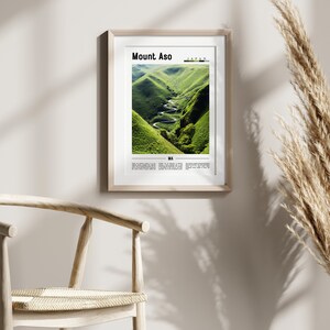 Mount Aso Poster, Mount Aso Print, Mount Aso Wall Art, Asia Print, Asia ...