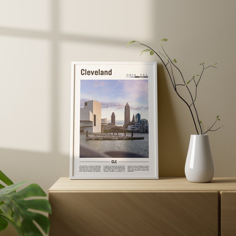 Cleveland Poster, Cleveland Print, Cleveland Wall Art, United States ...