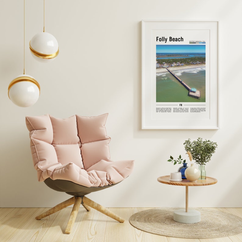 Folly Beach Print, Folly Beach Poster, Folly Beach Wall Art, Oil ...