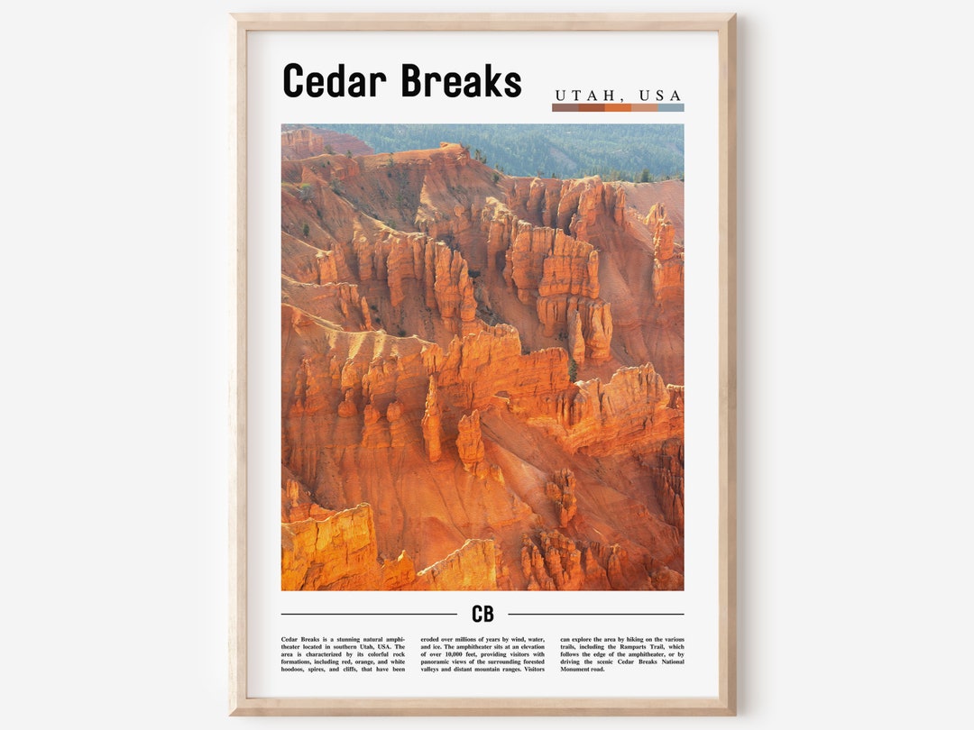 Cedar Breaks Poster, Cedar Breaks Print, Cedar Breaks Wall Art, United ...