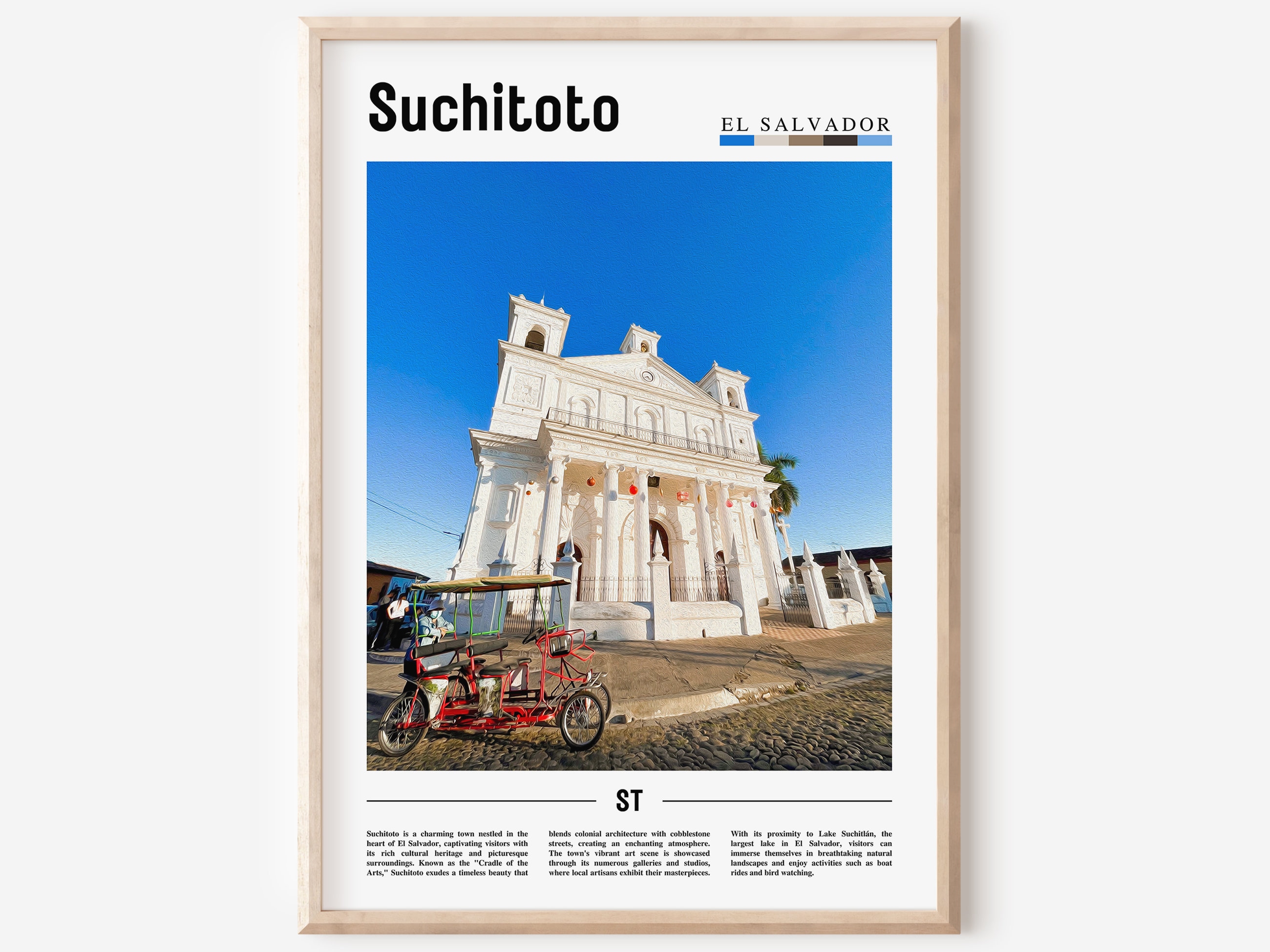 Suchitoto Poster, Suchitoto Print, Suchitoto Wall Art, Minimal Travel ...