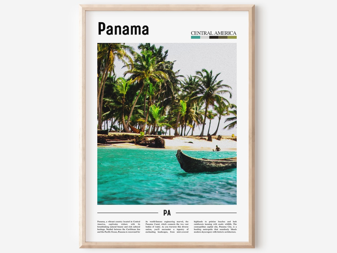 Panama Poster, Panama Print, Panama Wall Art, Minimal Travel Print ...