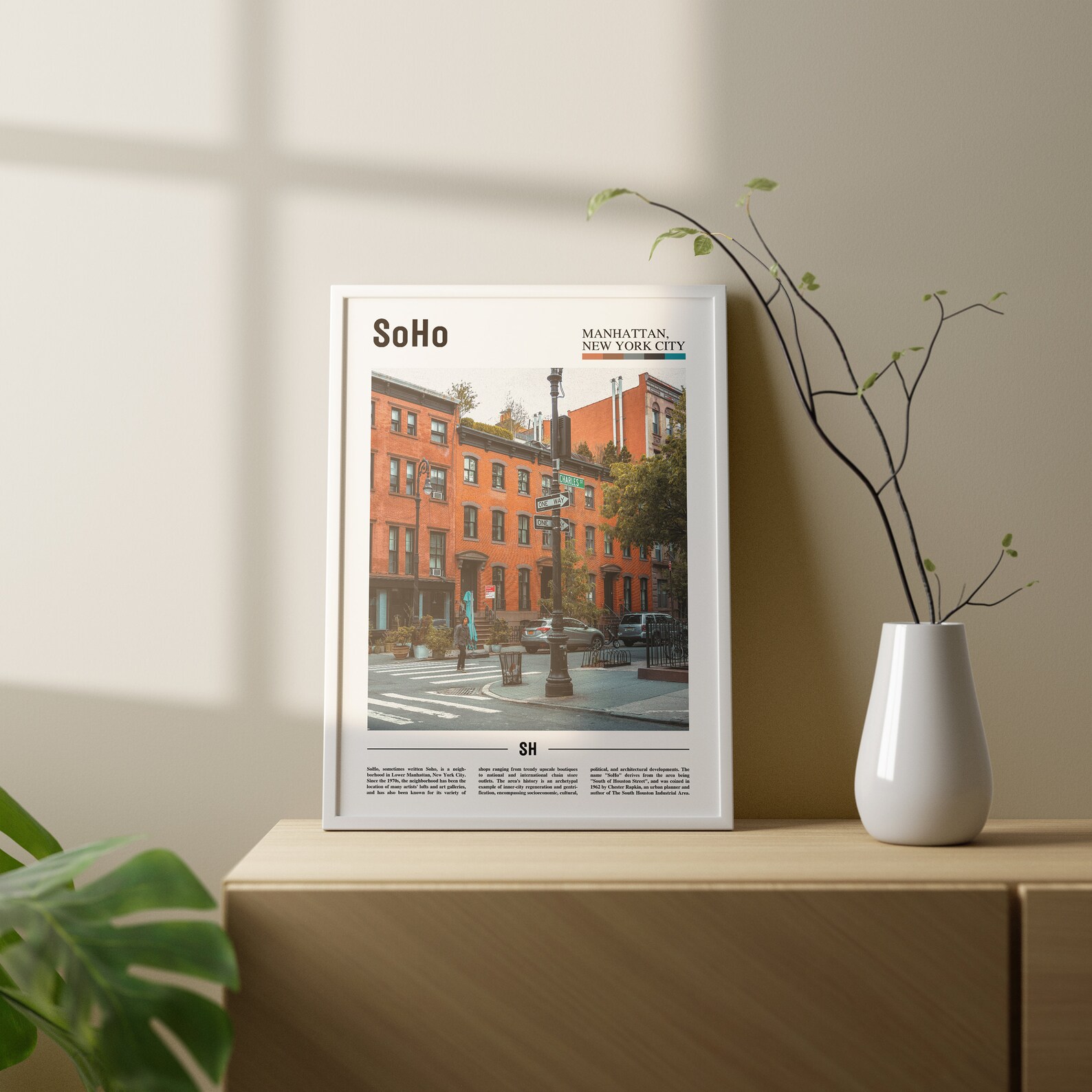 Soho Print, Soho Poster, Soho Wall Art, Oil Painting Poster, Colorful ...