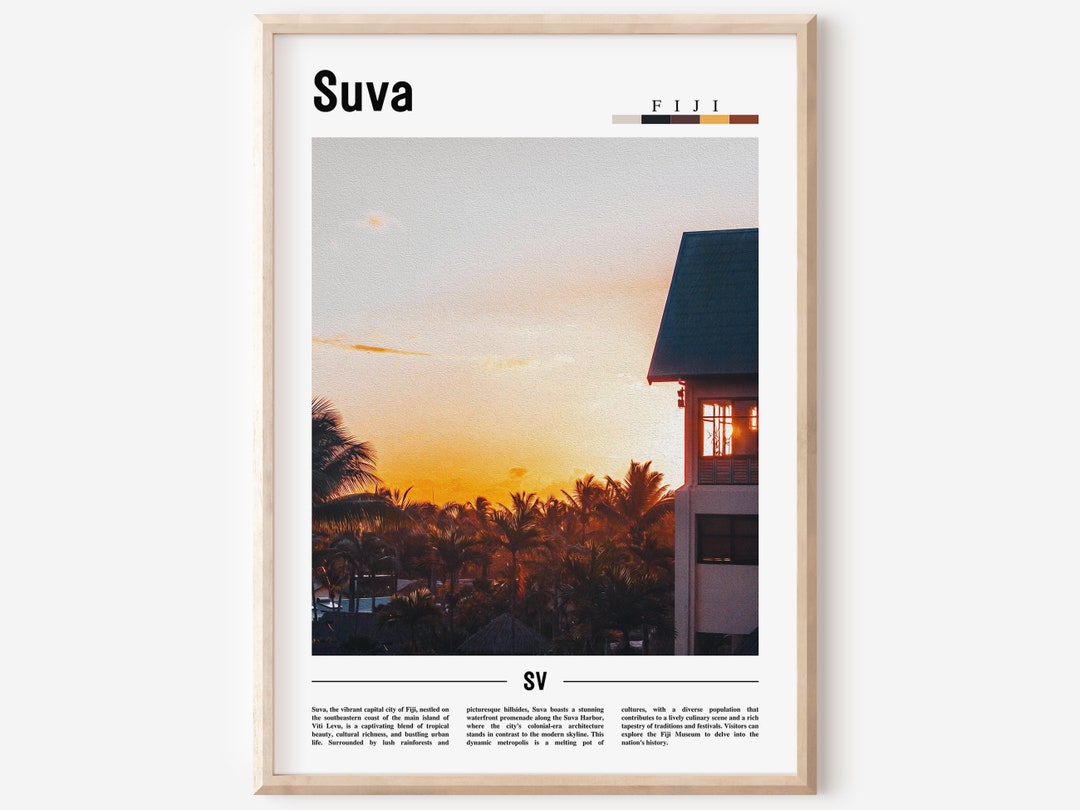 Suva Poster, Suva Print, Suva Wall Art, Minimal Travel Print, Travel ...