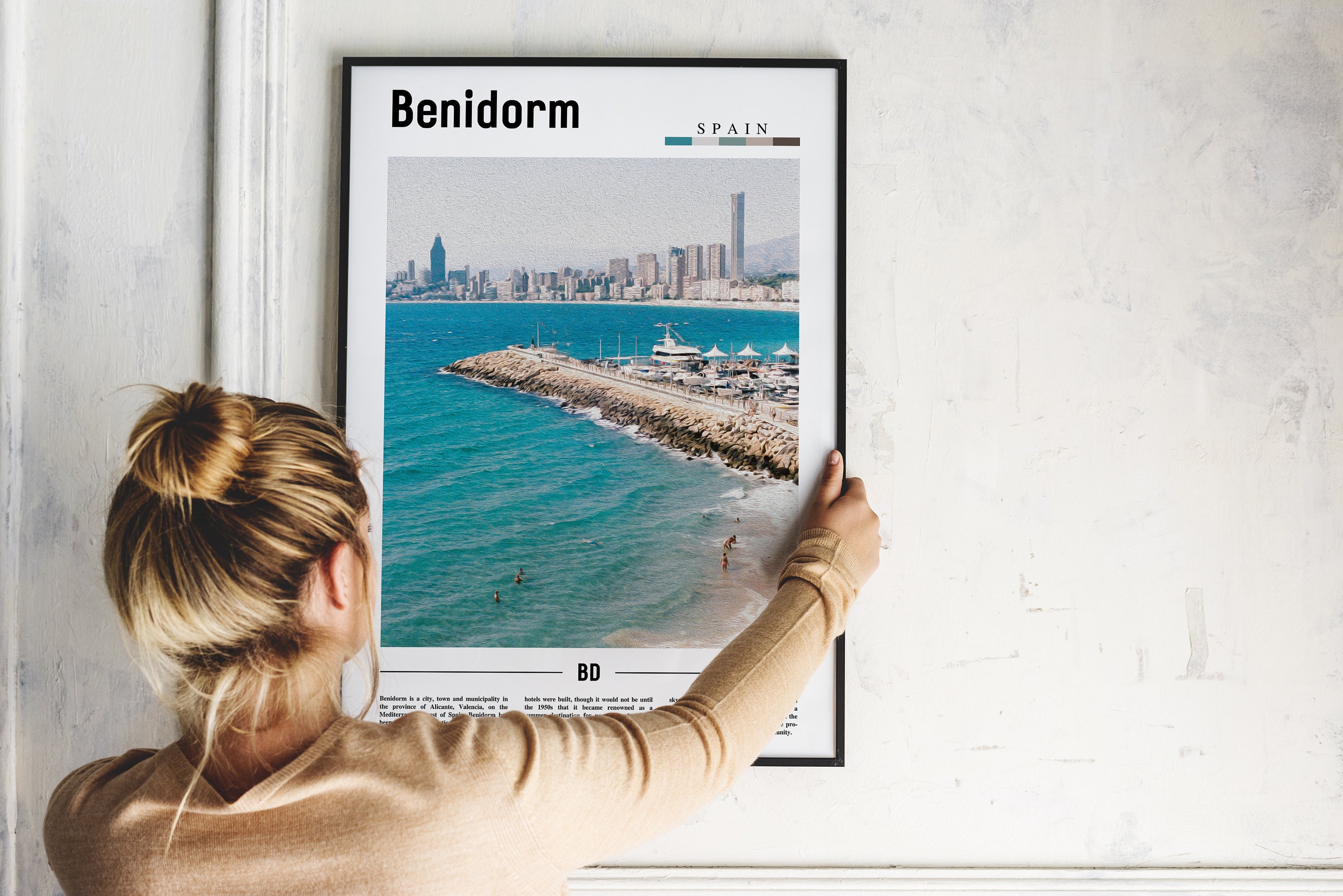Benidorm Poster, Benidorm Print, Benidorm Wall Art, Spain Photo, Spain ...