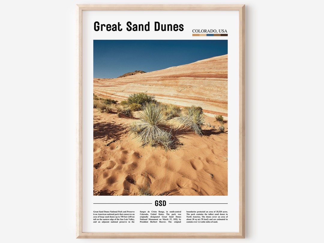 Great Sand Dunes Print, Great Sand Dunes Poster, Great Sand Dunes Wall ...