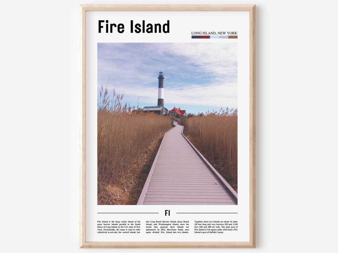 Fire Island Print, Fire Island Poster, Fire Island Wall Art, Oil ...