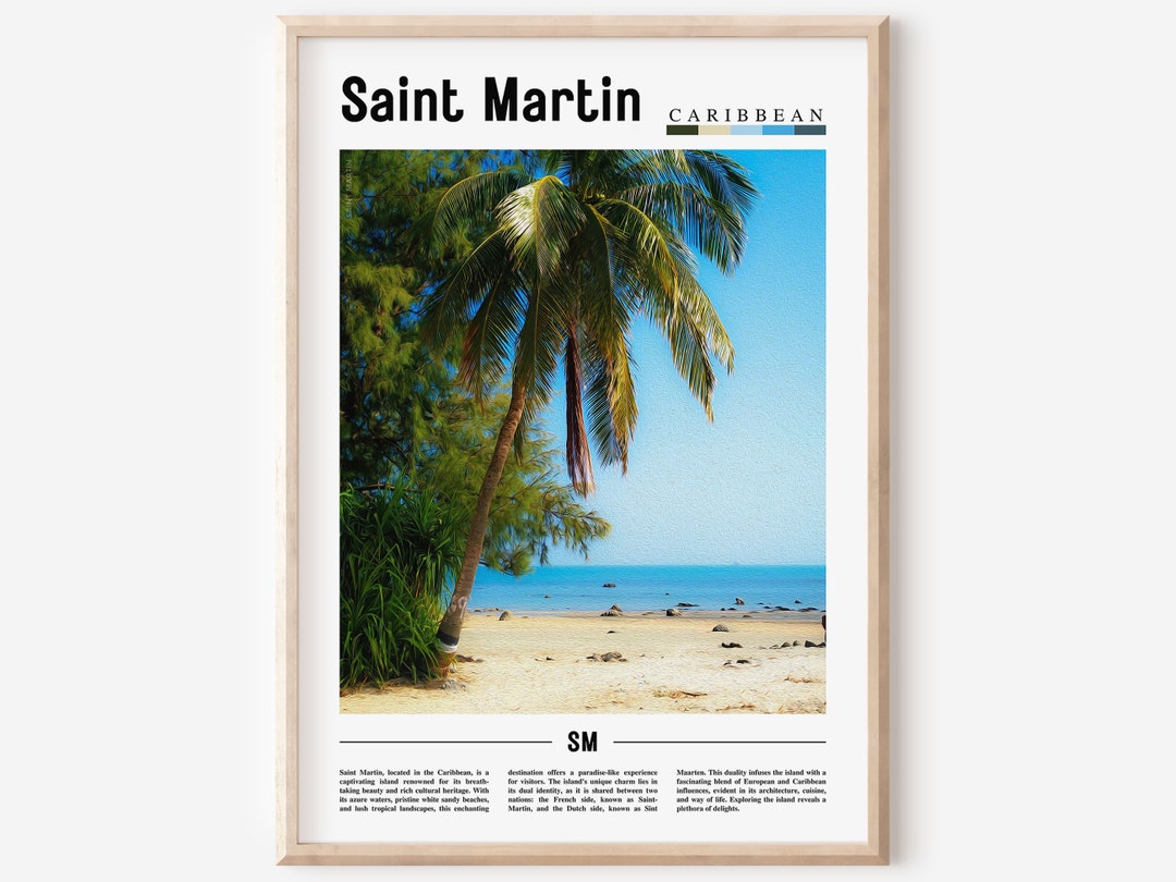 Affiche Saint Martin, Saint Martin Print, Saint Martin Wall Art ...