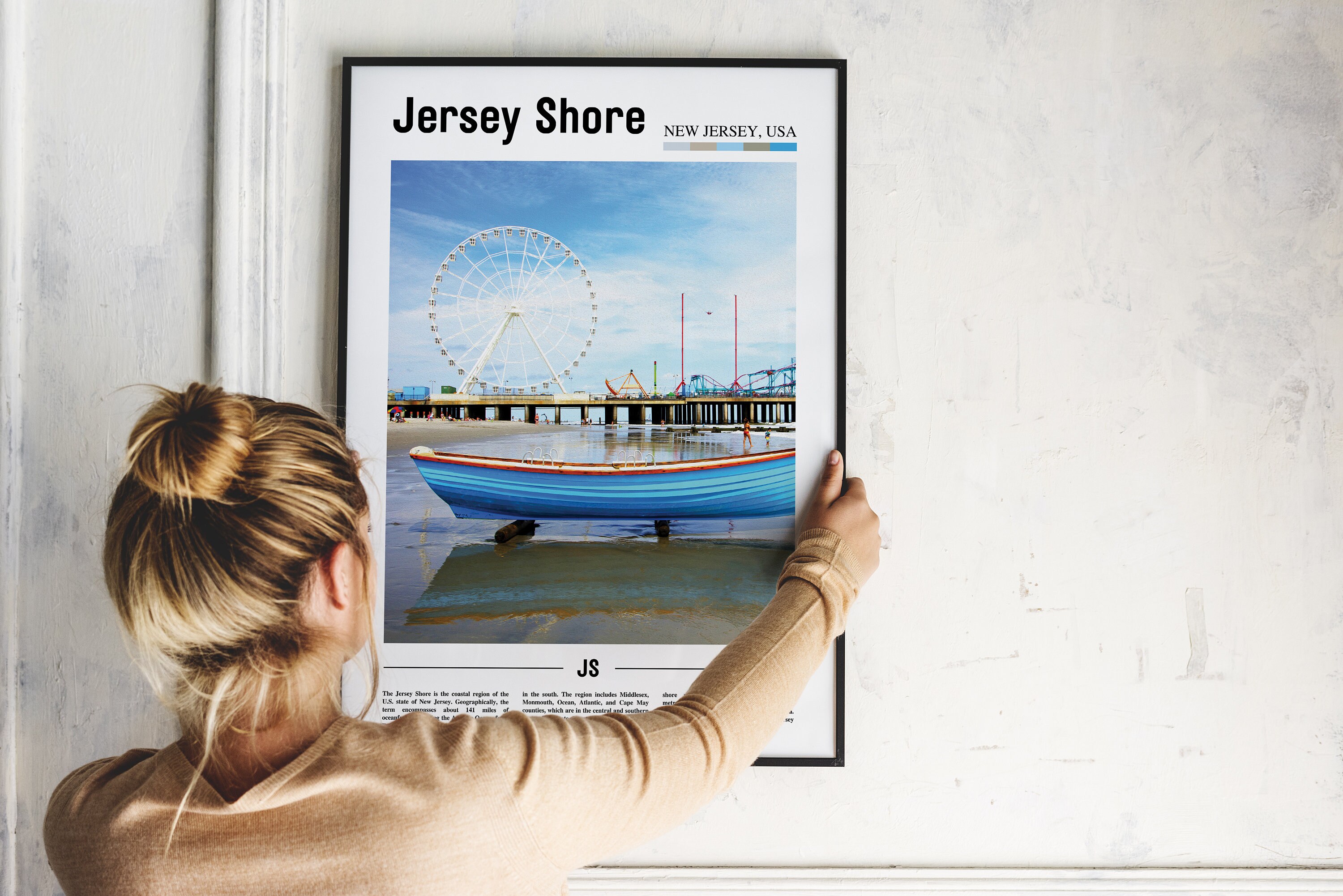 Jersey Shore Print, Jersey Shore Poster, Jersey Shore Wall Art, Oil ...
