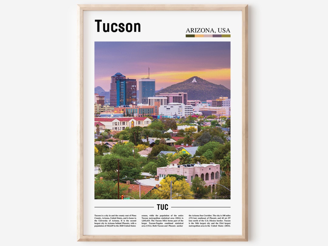 Tucson Print, Tucson Poster, Tucson Wall Art, United States Photo ...