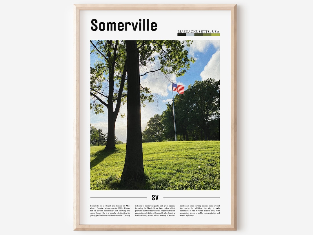 Somerville Poster, Somerville Print, Somerville Wall Art, United States ...