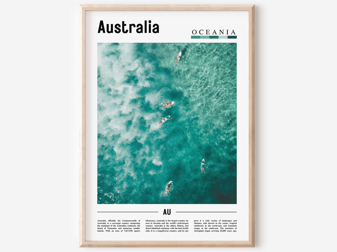Australien Poster, Australien Print, Australien Wandkunst, Minimal ...