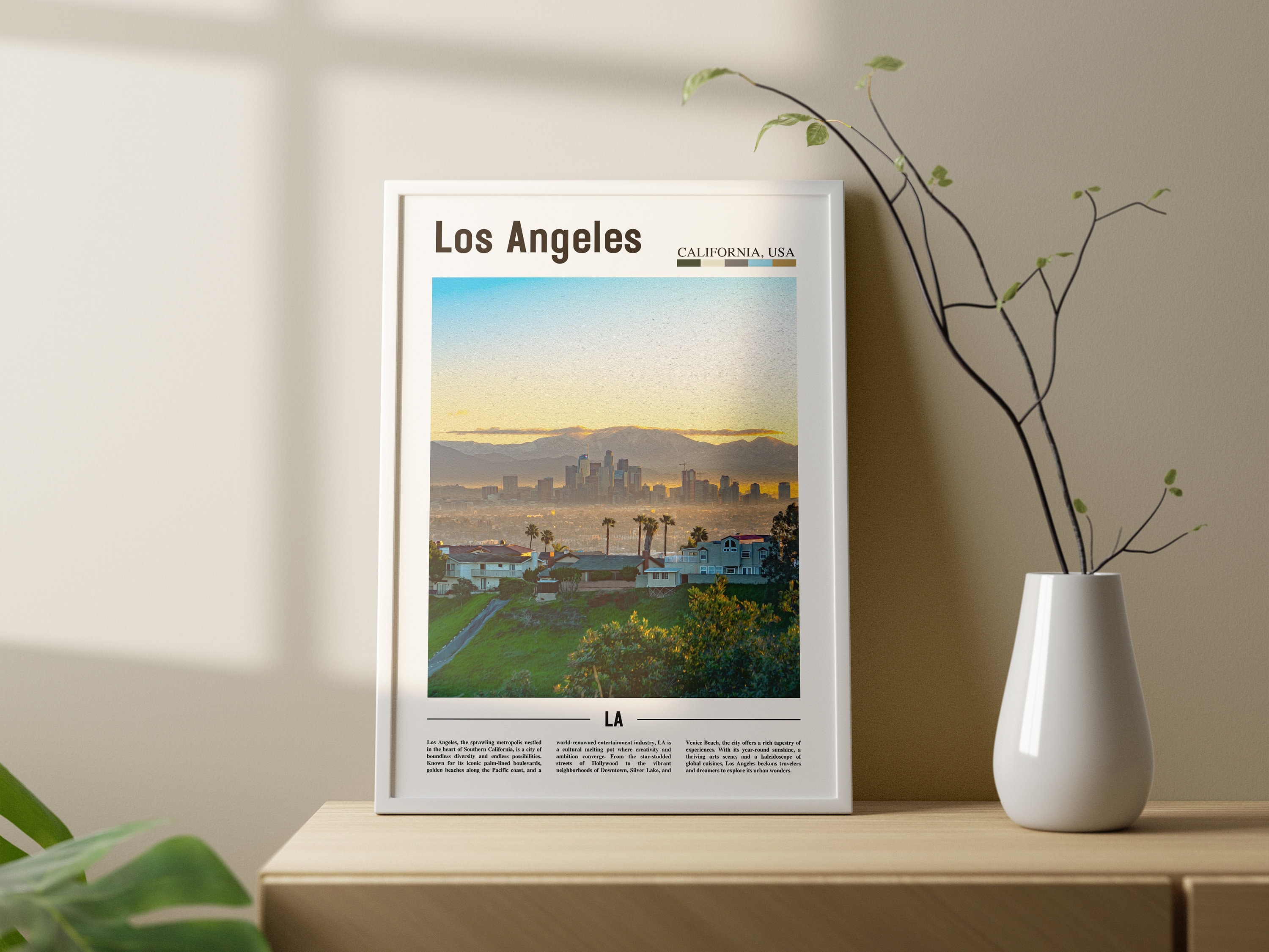 Los Angeles Print Los Angeles Poster Los Angeles Wall Art - Etsy