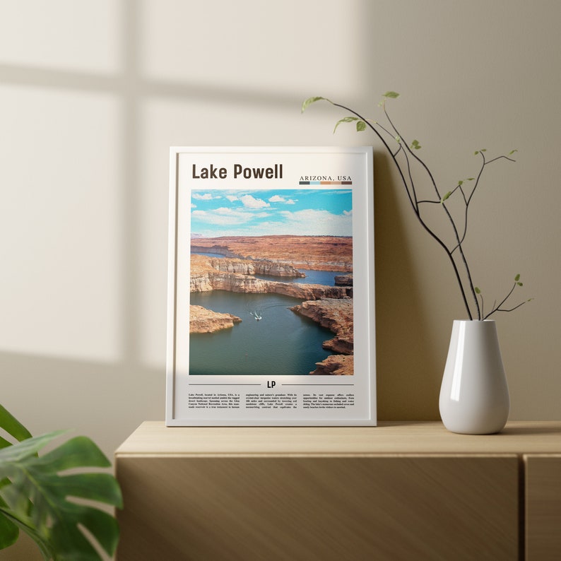 Lake Powell Poster, Lake Powell Print, Lake Powell Wall Art, United ...