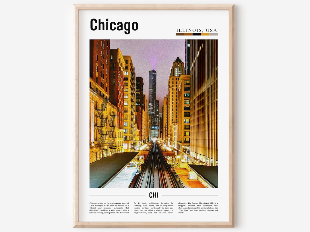 Chicago Print, Chicago Poster, Chicago Wall Art, USA Foto, USA Poster ...