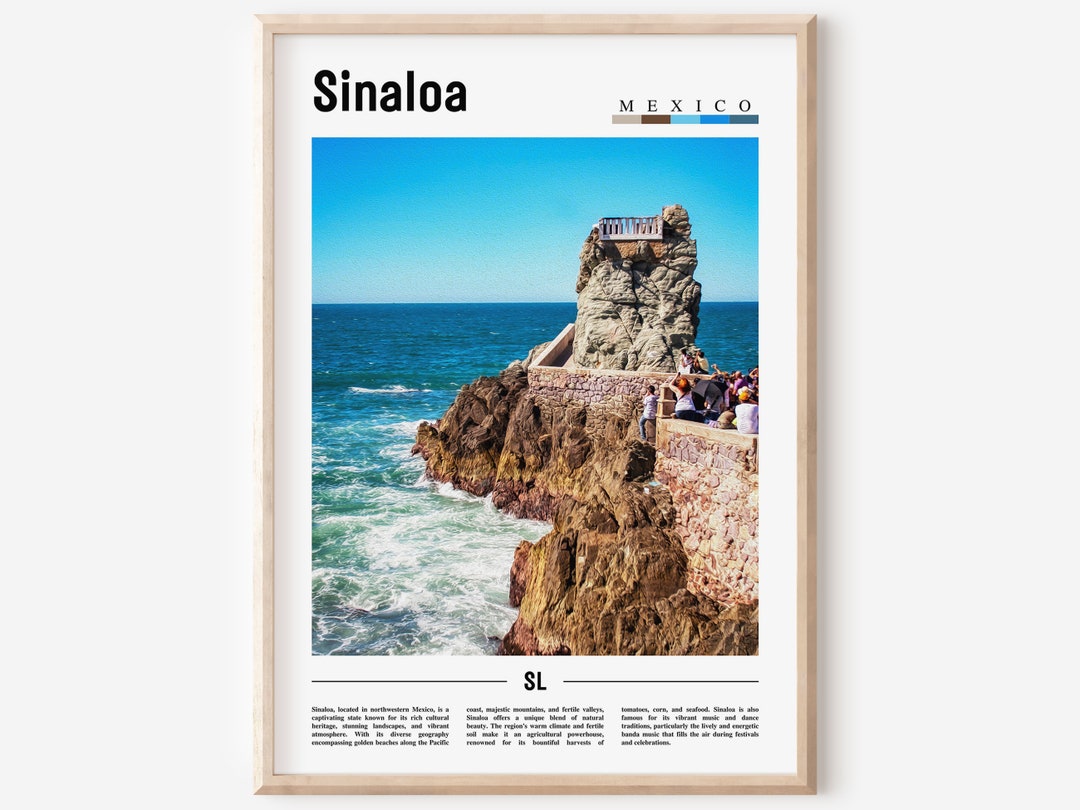 Sinaloa Poster, Sinaloa Print, Sinaloa Wall Art, Minimal Travel Print ...