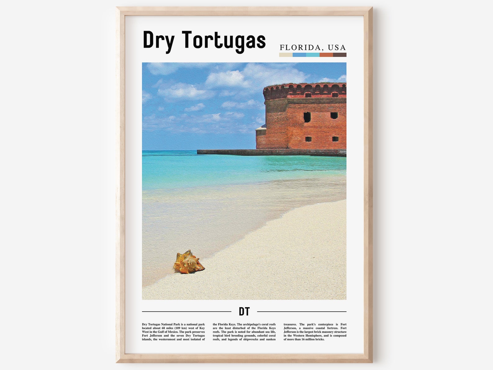 Dry Tortugas Print, Dry Tortugas Poster, Dry Tortugas Wall Art, Oil ...
