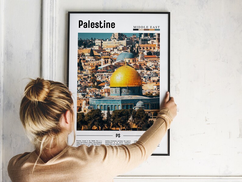 Palestine Poster, Palestine Print, Palestine Wall Art, Minimal Travel ...
