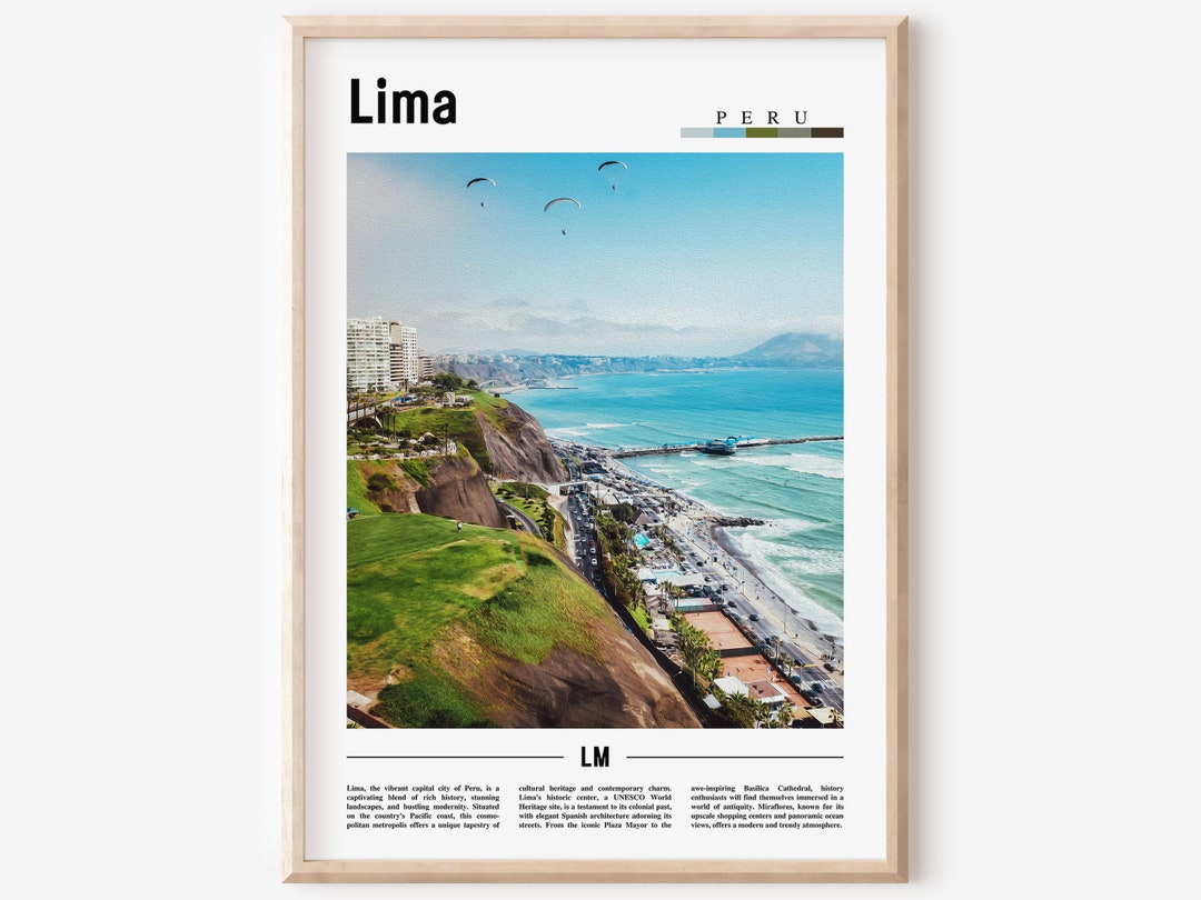 Lima Poster, Lima Print, Lima Wall Art, South America Poster, South ...