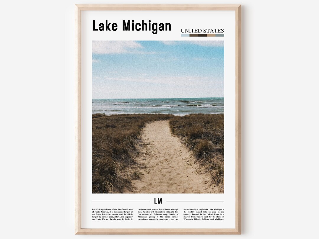 Lake Michigan Print, Lake Michigan Poster, Lake Michigan Wall Art ...