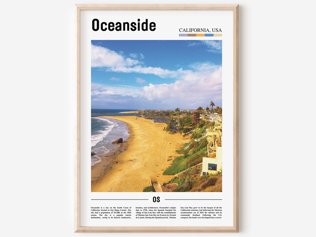 Oceanside Print, Oceanside Poster, Oceanside Wall Art, Oil Painting ...