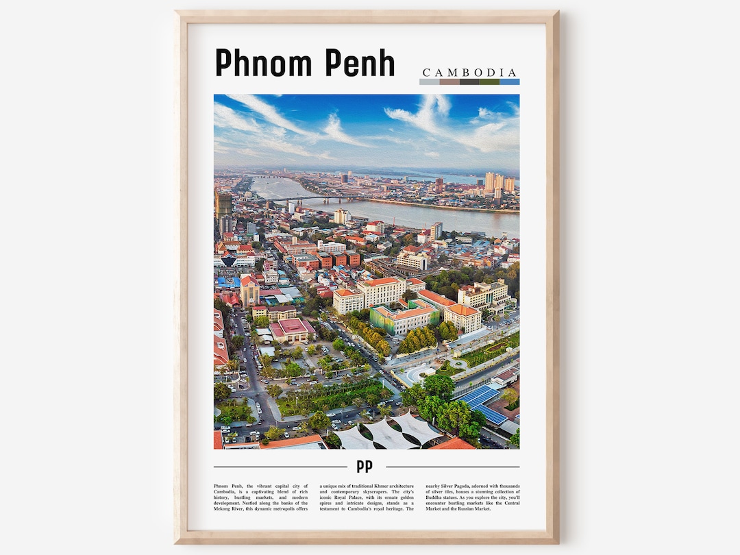 Phnom Penh Poster, Phnom Penh Print, Phnom Penh Wall Art, Asia Print ...
