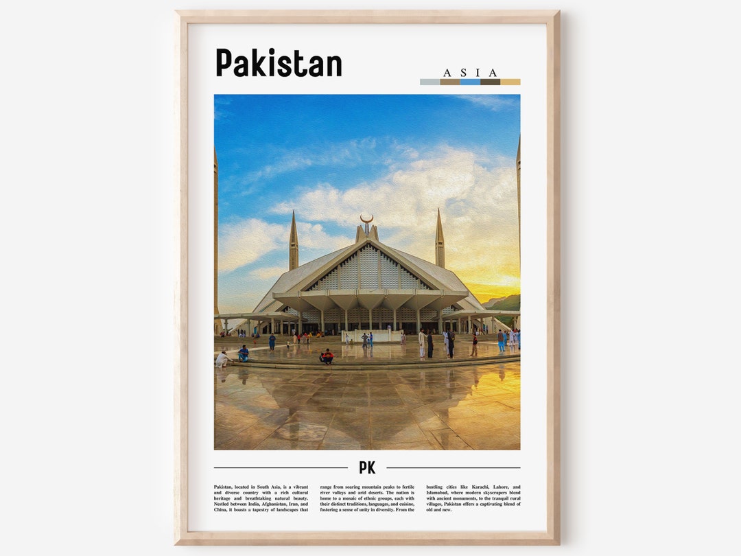 Pakistan Poster, Pakistan Print, Pakistan Wall Art, Asia Print, Asia ...