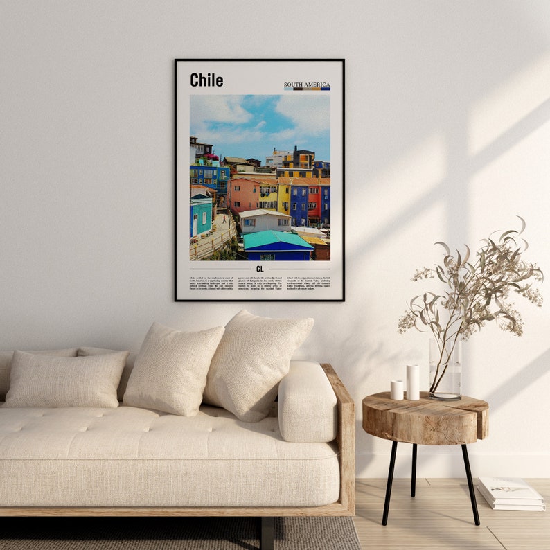 Chile Poster, Chile Print, Chile Wall Art, South America Poster, South ...