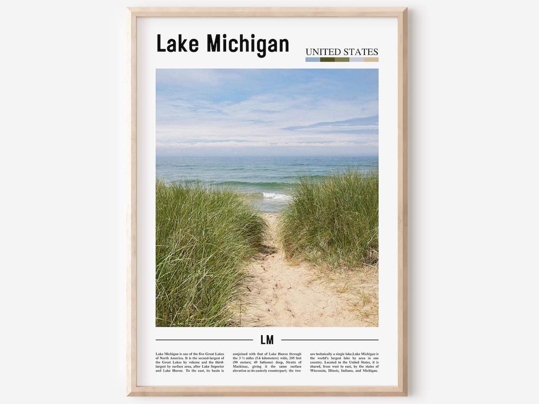 Lake Michigan Print, Lake Michigan Poster, Lake Michigan Wall Art ...