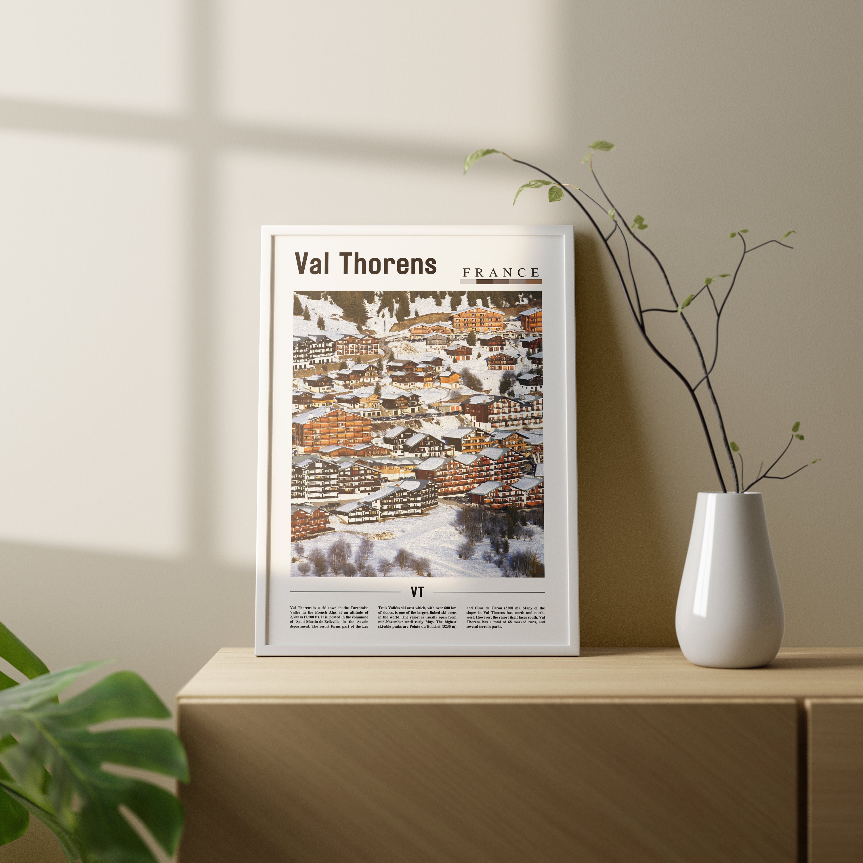 Val Thorens Print, Val Thorens Poster, Val Thorens Wall Art, Oil ...