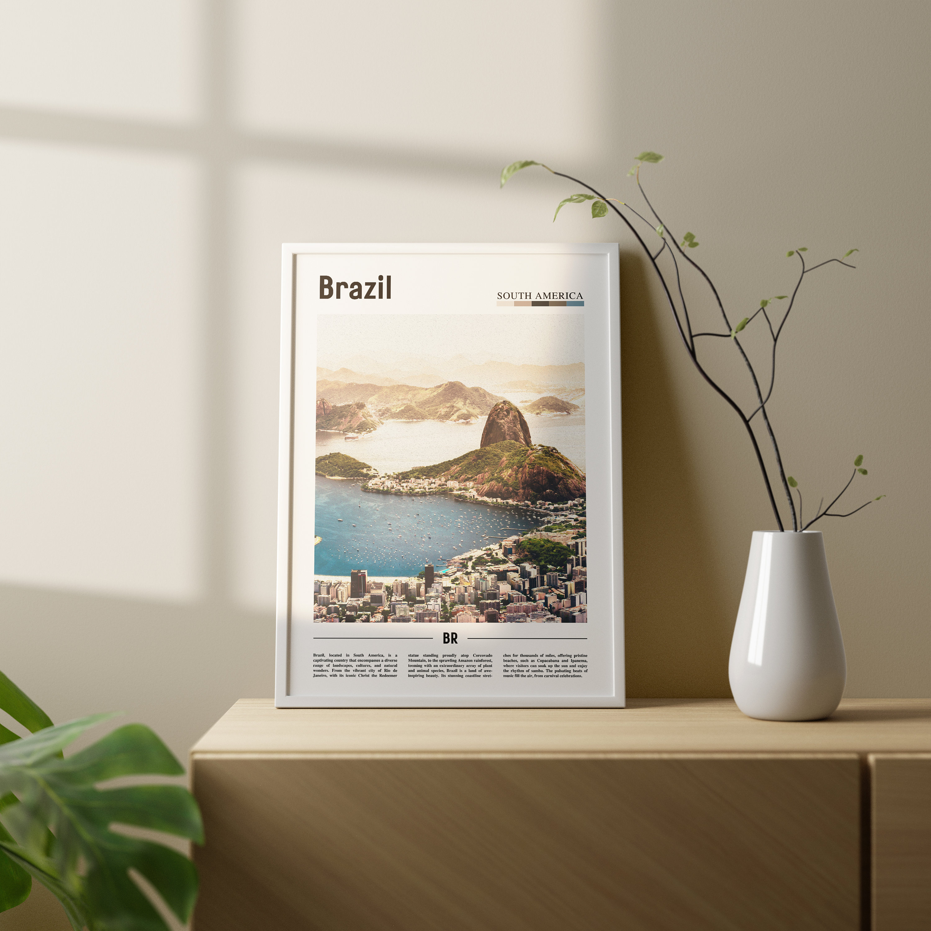 Brazil Poster, Brazil Print, Brazil Wall Art, South America Poster ...