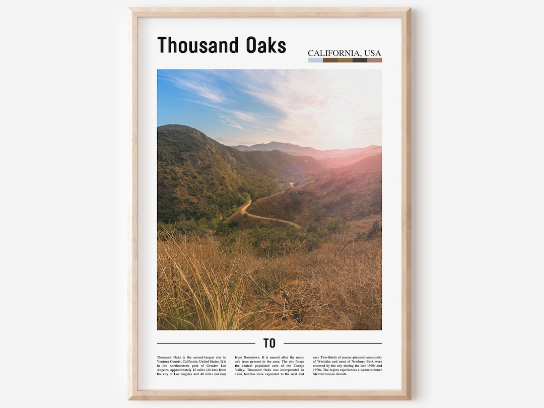 Thousand Oaks Print, Thousand Oaks Poster, Thousand Oaks Wall Art ...