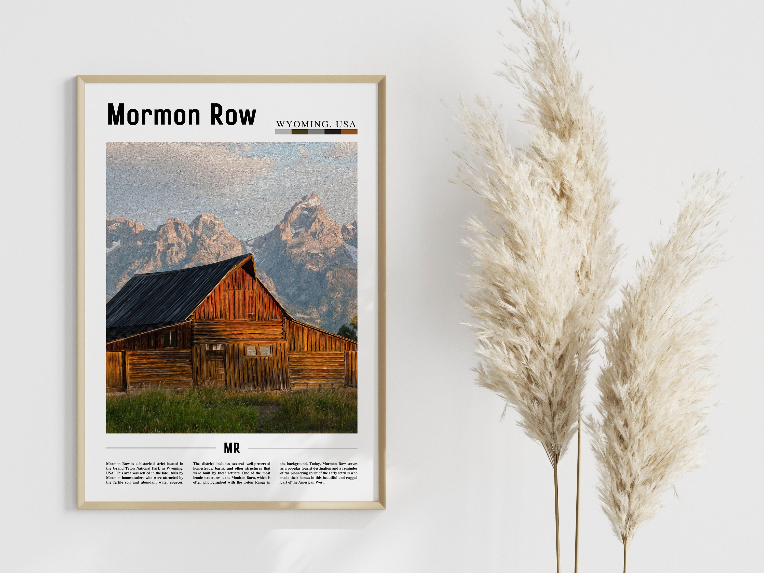 Mormon Row Poster, Mormon Row Print, Mormon Row Wall Art, United States ...