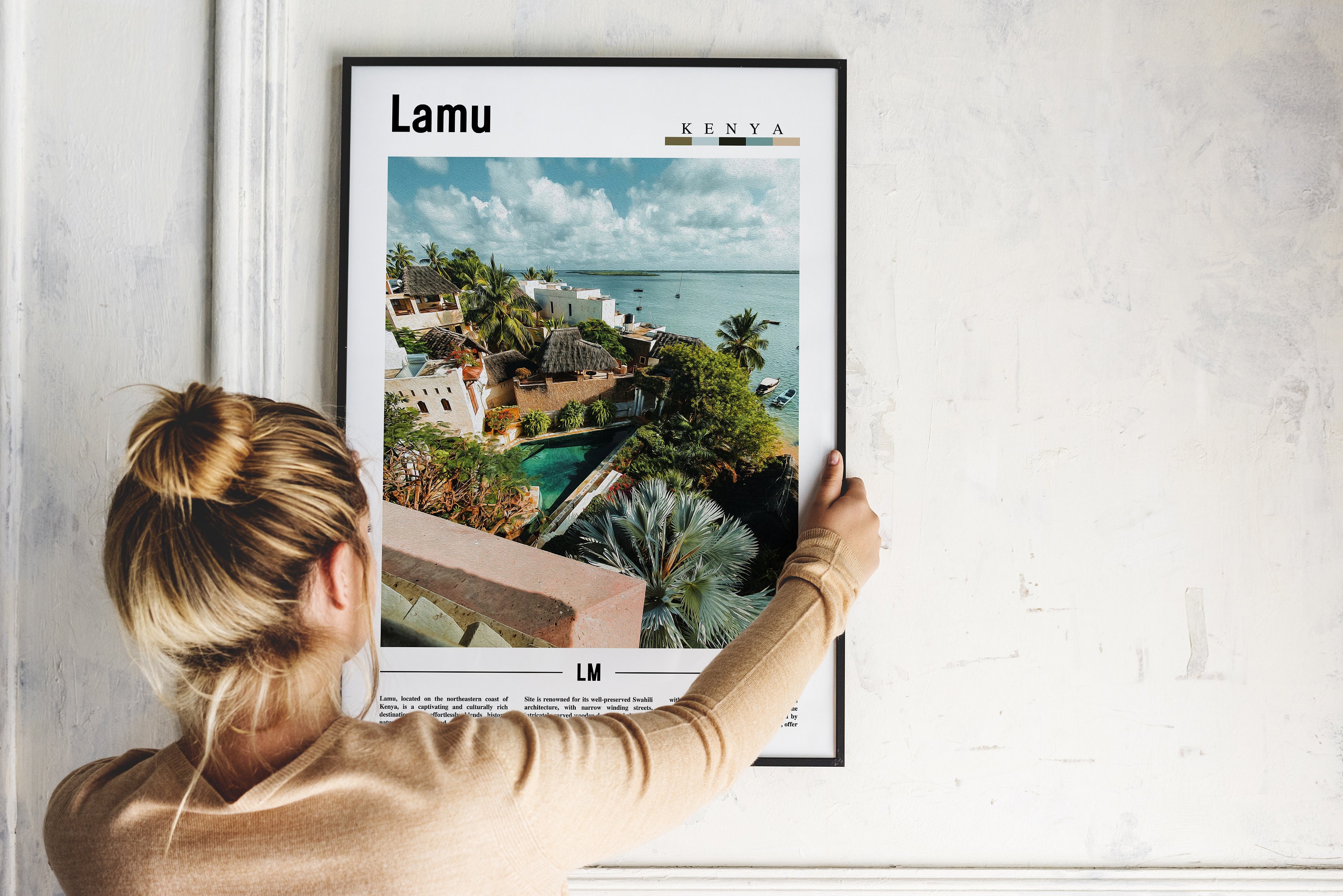 Lamu Poster, Lamu Print, Lamu Wall Art, Minimal Travel Print, Travel ...