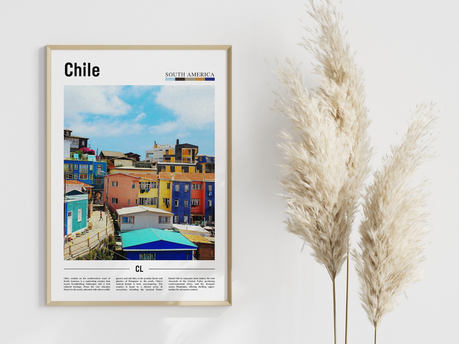 Chile Poster, Chile Print, Chile Wall Art, South America Poster, South ...