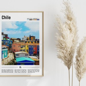 Chile Poster, Chile Print, Chile Wall Art, South America Poster, South ...