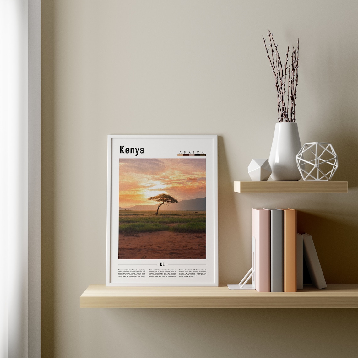 Kenya Poster, Kenya Print, Kenya Wall Art, Minimal Travel Print, Travel ...