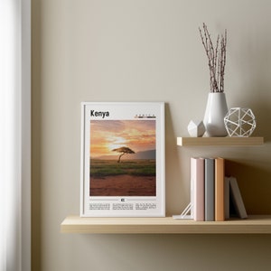Kenya Poster, Kenya Print, Kenya Wall Art, Minimal Travel Print, Travel ...