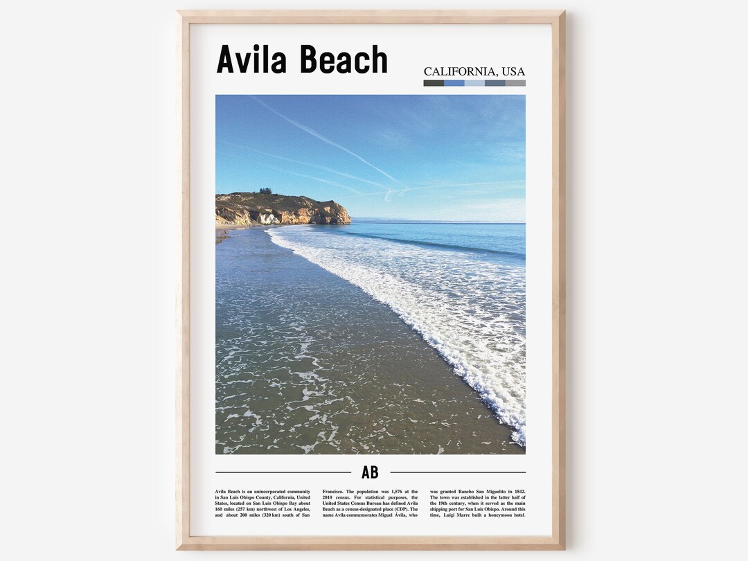 Avila Beach Print, Avila Beach Poster, Avila Beach Wall Art, Oil ...