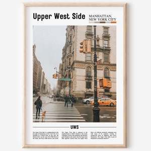 Upper West Side Print, Upper West Side Poster, Upper West Side Wall Art ...