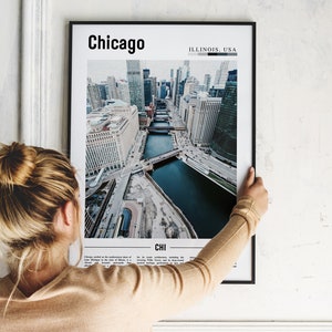 Chicago Print, Chicago Poster, Chicago Wall Art, United States Photo ...