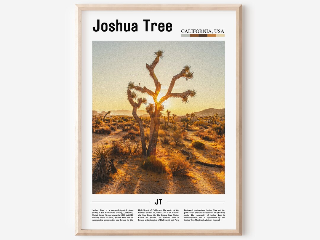Joshua Tree Print, Joshua Tree Poster, Joshua Tree Wall Art, Minimal ...