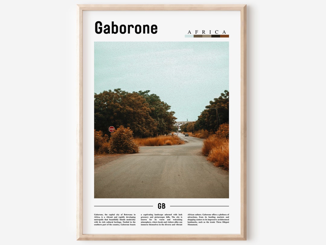 Gaborone Poster, Gaborone Print, Gaborone Wall Art, Minimal Travel ...