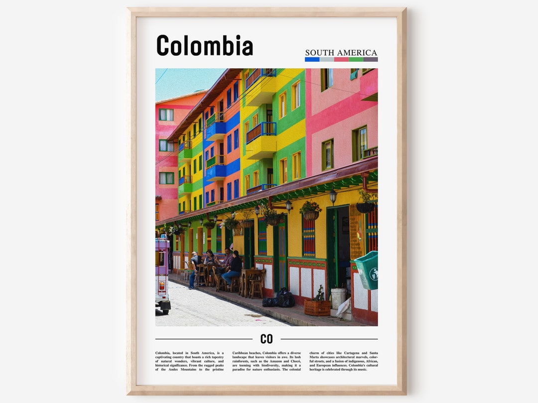 Colombia Poster, Colombia Print, Colombia Wall Art, South America ...