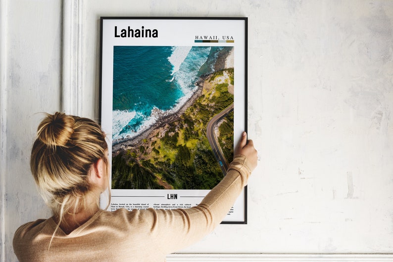 Lahaina Poster Lahaina Print Lahaina Wall Art Minimal - Etsy